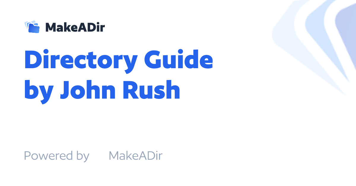 Directory Guide by John Rush | Courses for Directory Makers